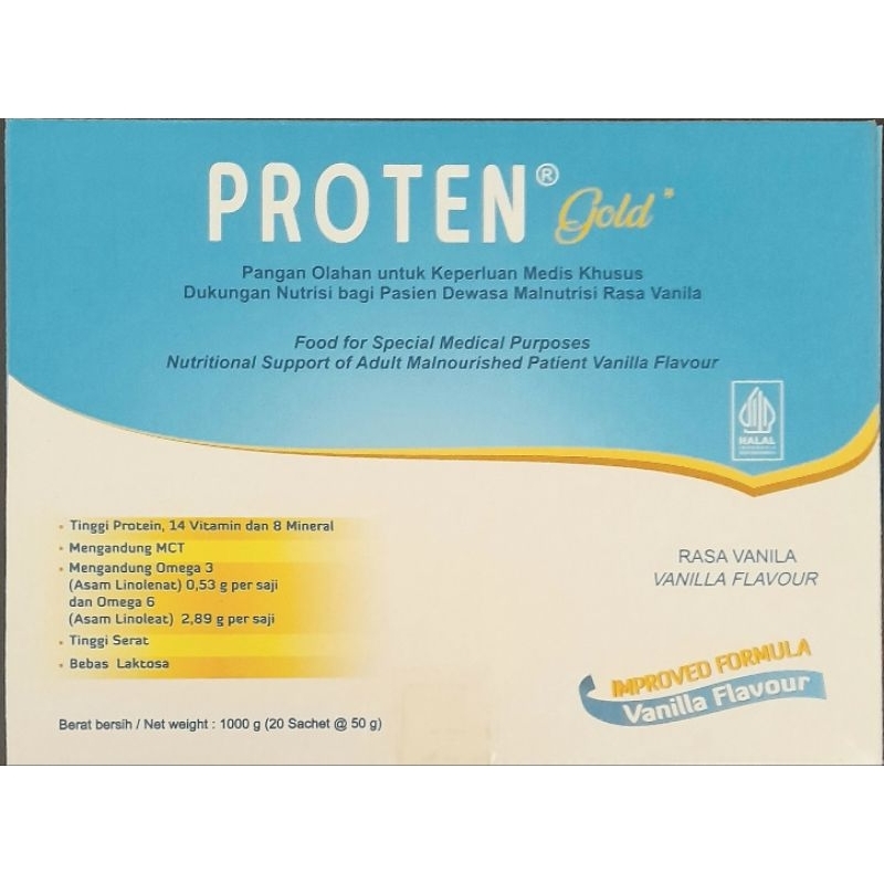Jual Proten Gold Vanila (1 box isi 20 Scht) | Shopee Indonesia