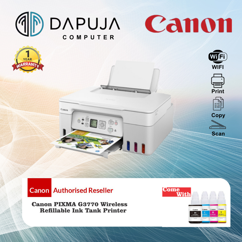Jual Printer Canon G3770 Multifungsi Printer All in One | Shopee Indonesia