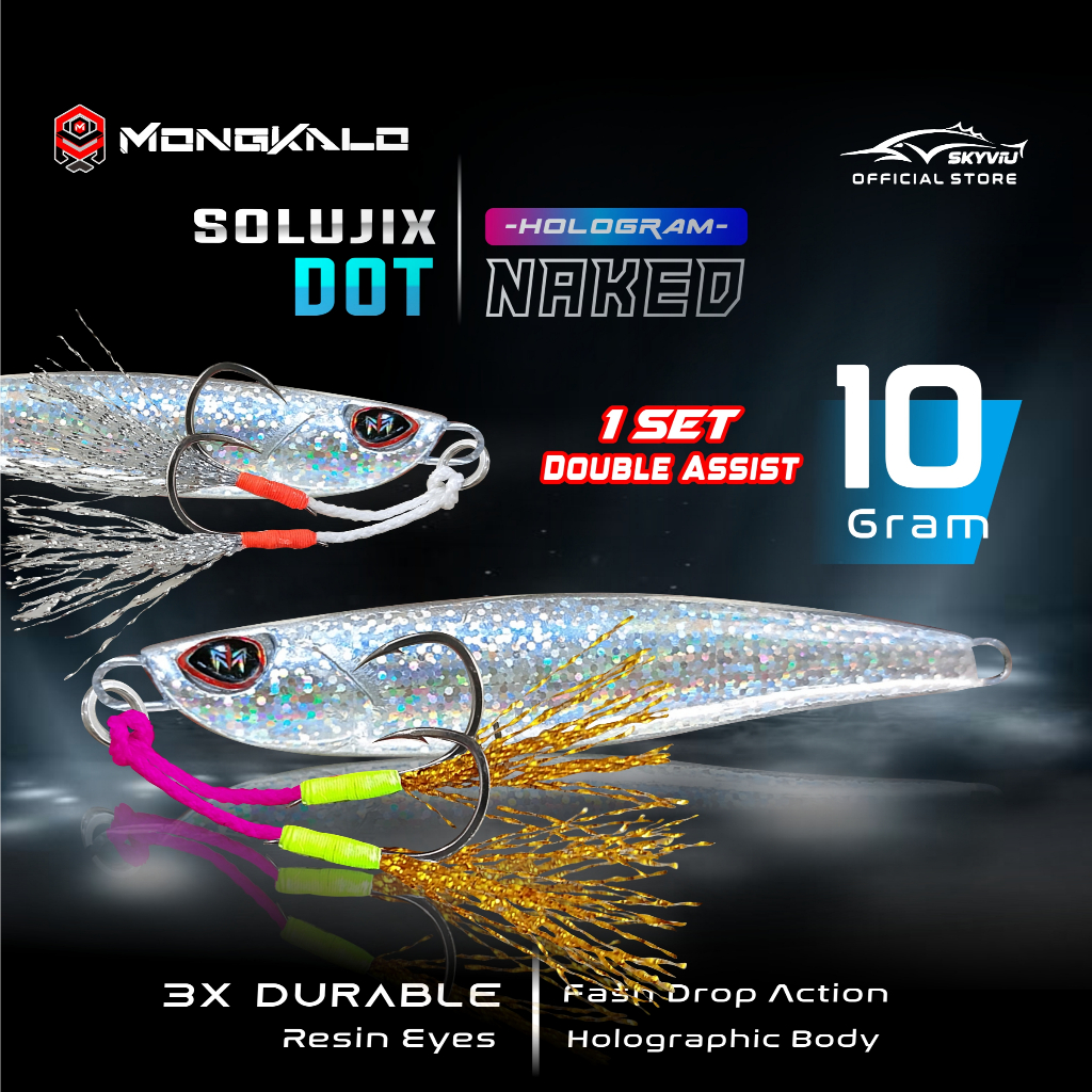 Jual Umpan Casting UL 10 Gram 1 Set Double Assist Hook Mongkalo SOLUJIX Micro Jig 10g | Shopee ...