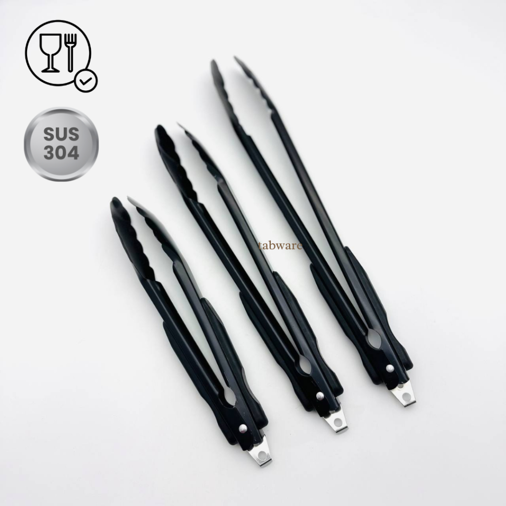 Jual (1pc) Penjepit Stainless Steel Premium 12"/28cm Hitam/Penjepit ...