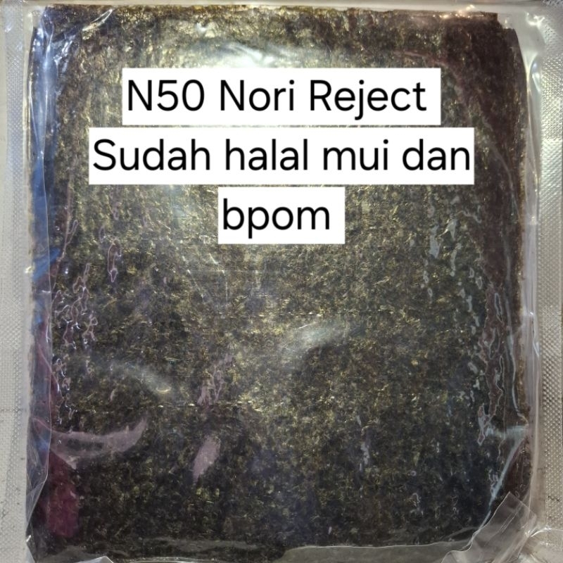 Jual Halal Rumput Laut Sushi Nori Reject isi 50 lembar nori rumput laut ...