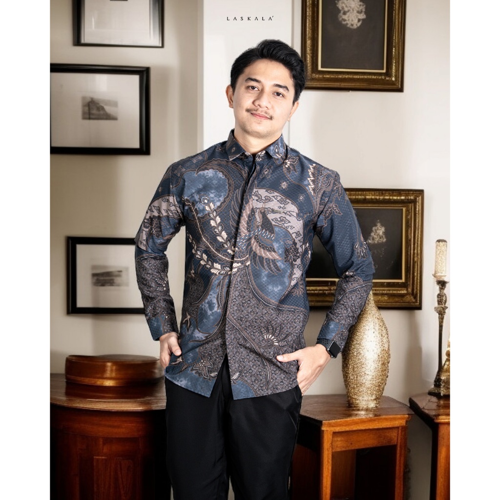 Jual Laskala Batik Premium Baga Kemeja Batik Pria Slimfit Lengan ...