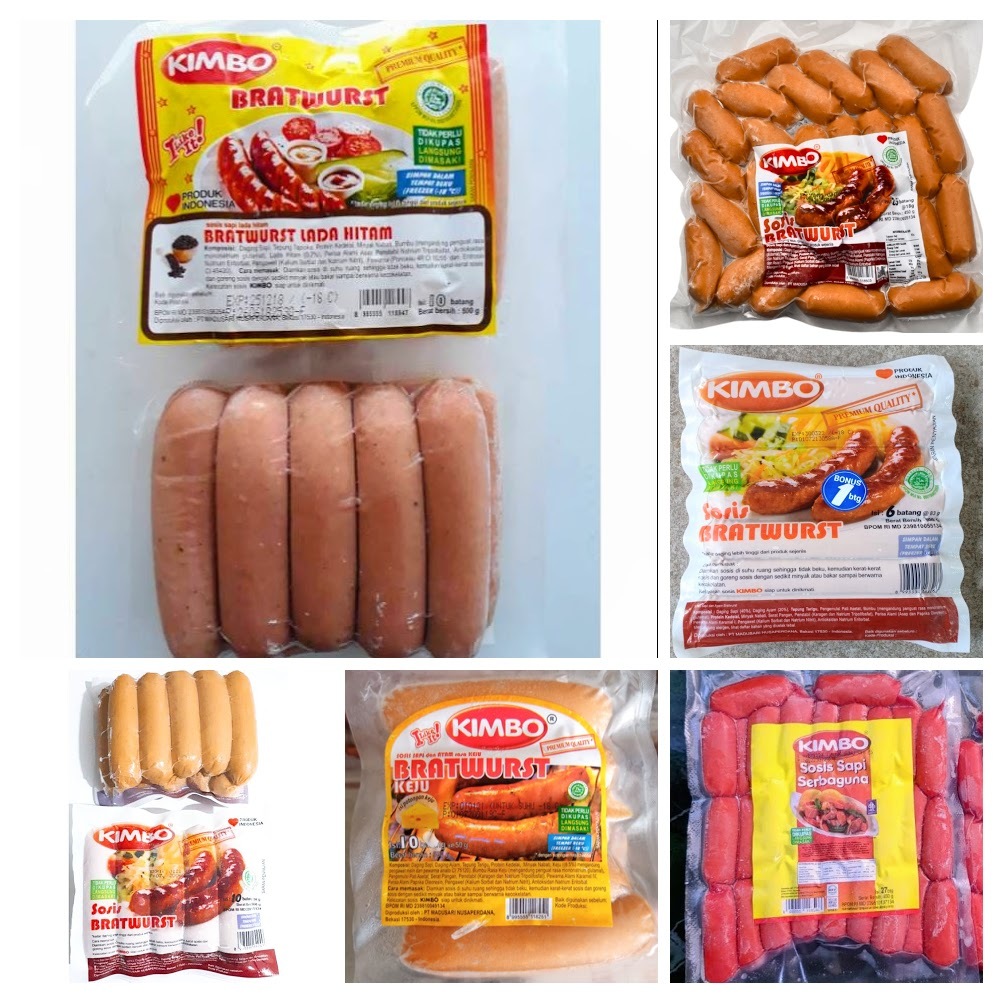 Jual Kimbo Sosis Sapi Bratwurst Series | Original , Keju , Lada Hitam ...