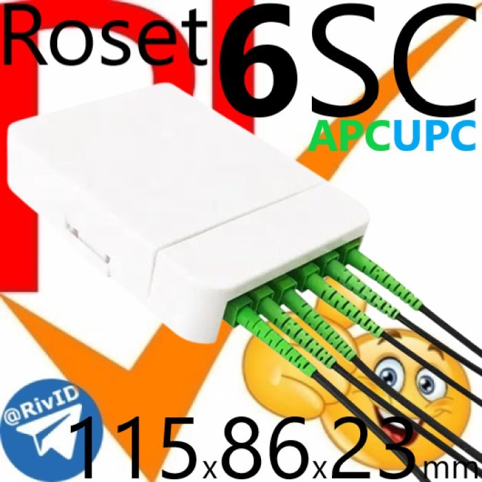 Jual Roset 6 core OTB Wall 6c Lengkap Adapter PLC Splitter 1:4 SC APC ...