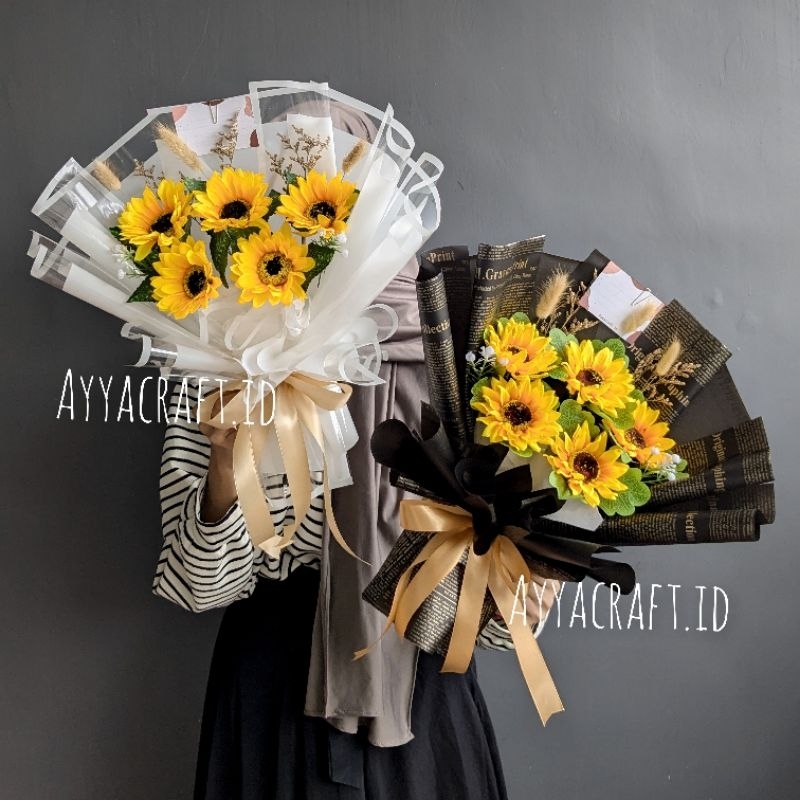 Jual BUKET BUNGA MATAHARI BUKET WISUDA BUKET SEMPRO BUKET SUNFLOWER ...