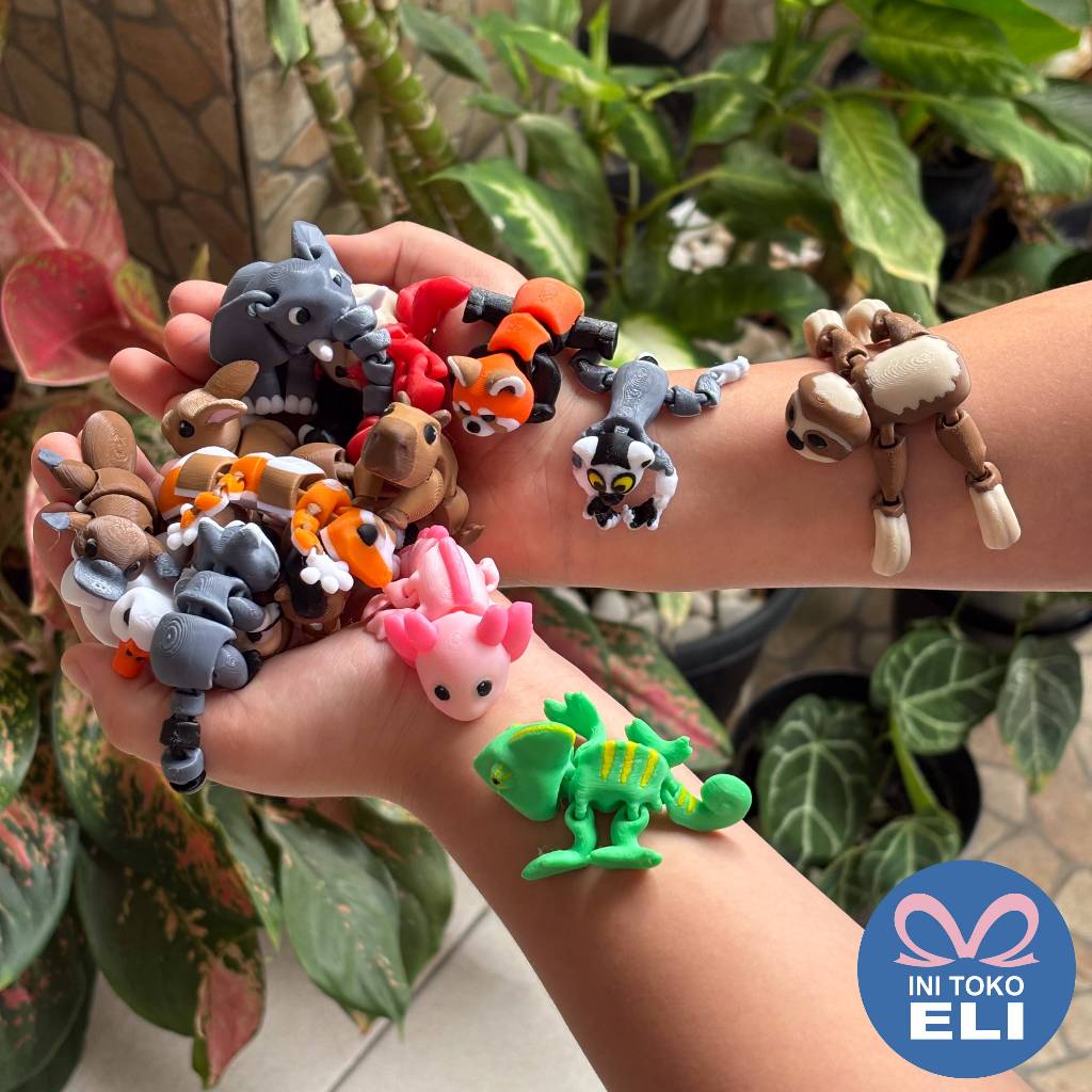 Jual Miniatur Hewan Binatang Kecil Panda Merah, Lemur, Tokek, Gajah ...