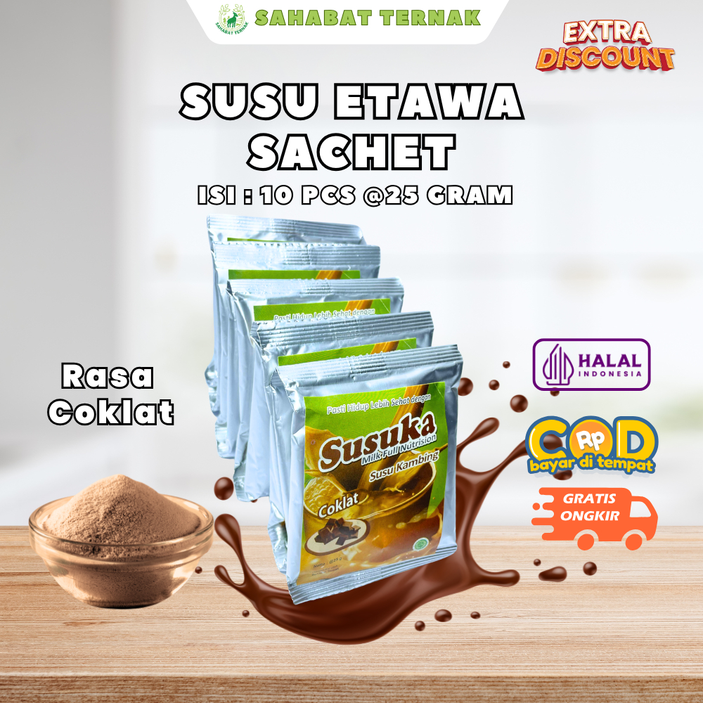 Jual Susu Kambing Bubuk Susuka Sachet Rasa Coklat | Shopee Indonesia