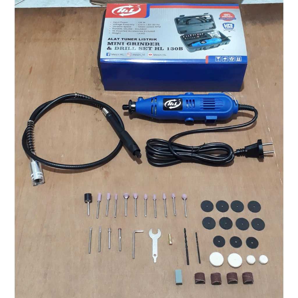 Jual Mini Grinder rotary Set 40pcs Mollar MG005 MG007 mesin bor cun ...