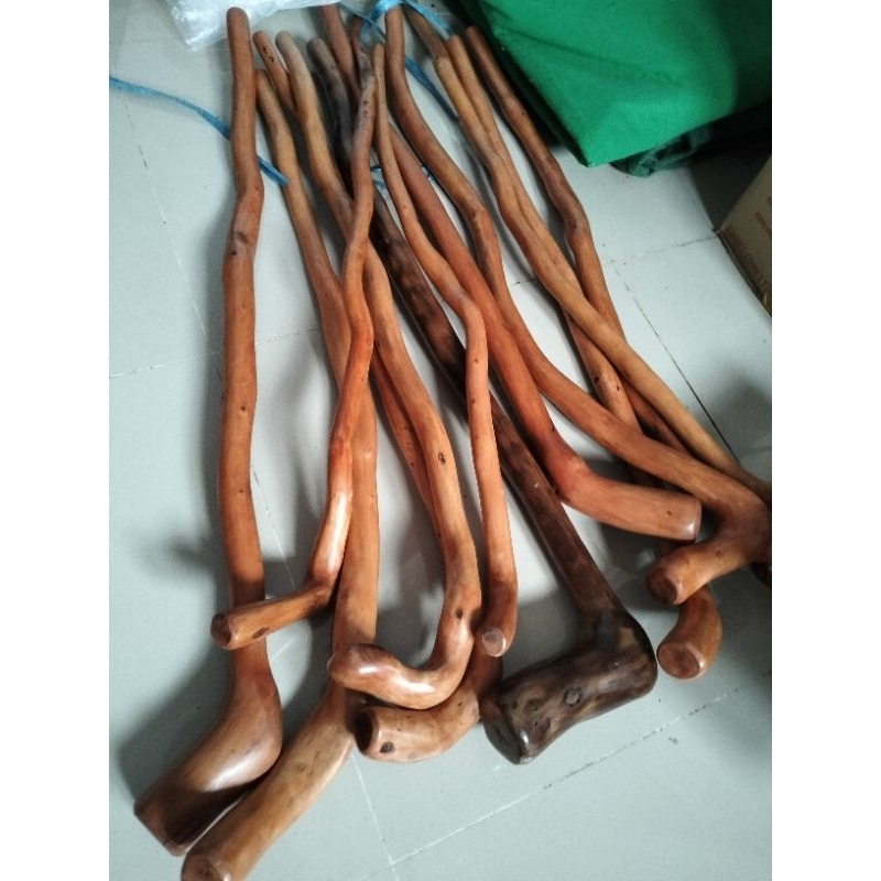 Jual tongkat jalan kayu stigi laut asli | Shopee Indonesia