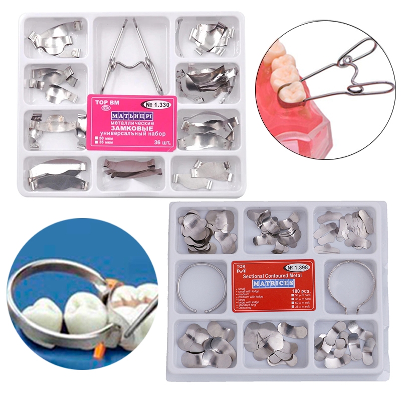 Jual dental saddle matrix band sectional contoured matriks gigi ...