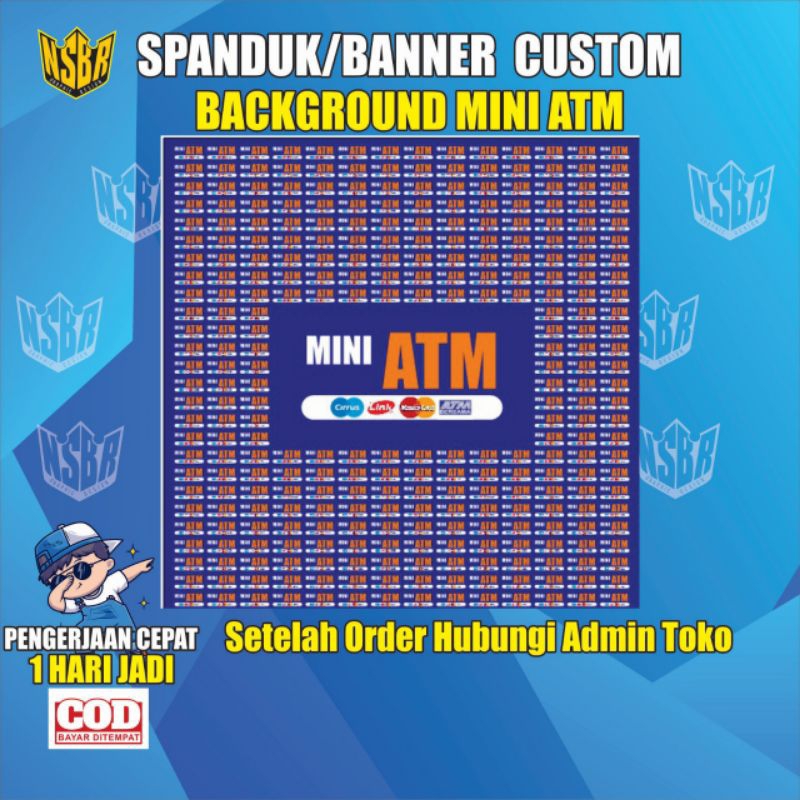 Jual Spanduk Background Mini Atm Bisa Request Free Desain | Shopee ...
