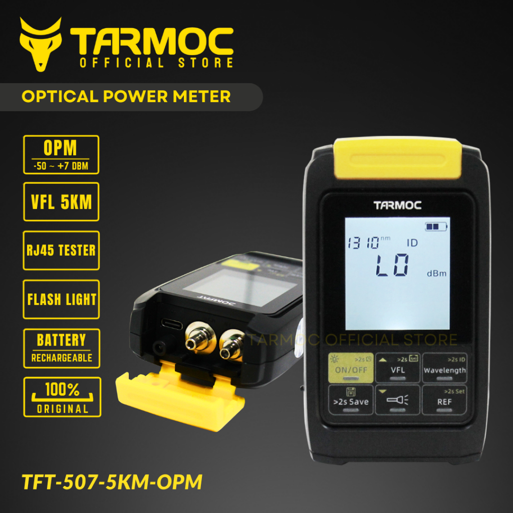 Jual Tarmoc TFT-507-OPM | Mini Optical Power Meter -50 ~ +7dBm | VFL ...