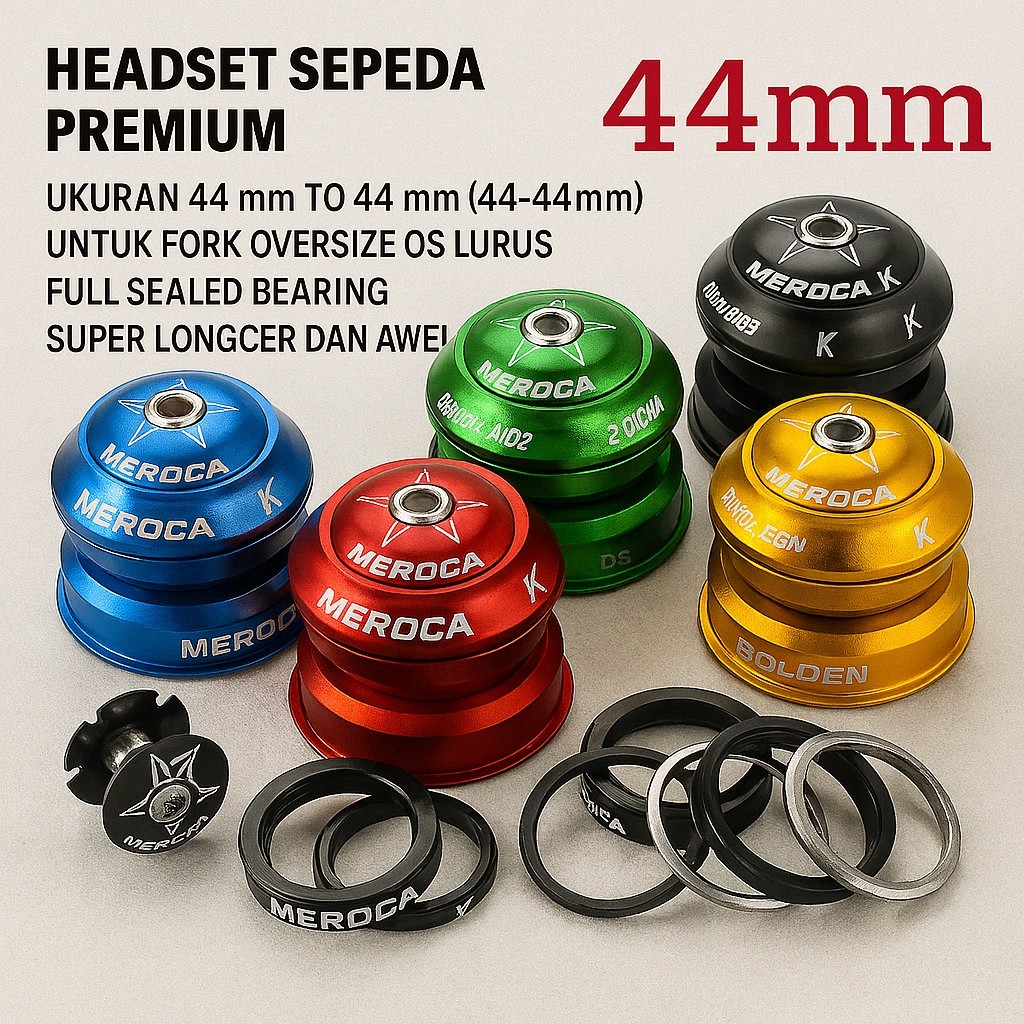 Jual MEROCA Headset Sepeda Premium Ukuran 44mm to 44mm (44-44mm) untuk ...