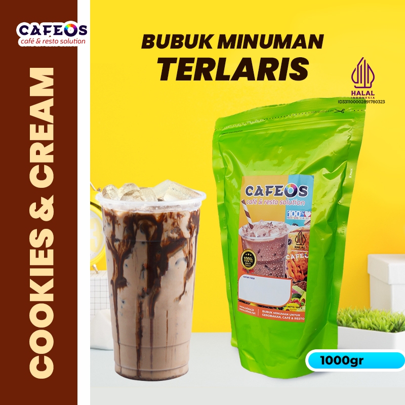 Jual CAFEOS Bubuk Minuman Coklat Kekinian Aneka Rasa Cookies & Cream 1 ...