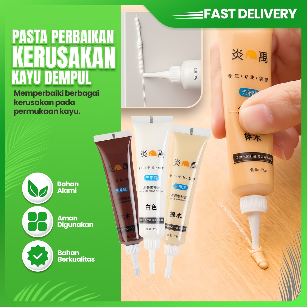 Jual Pasta Perbaikan Kayu Dempul HPL Krim Resin Penambal Lecet ...