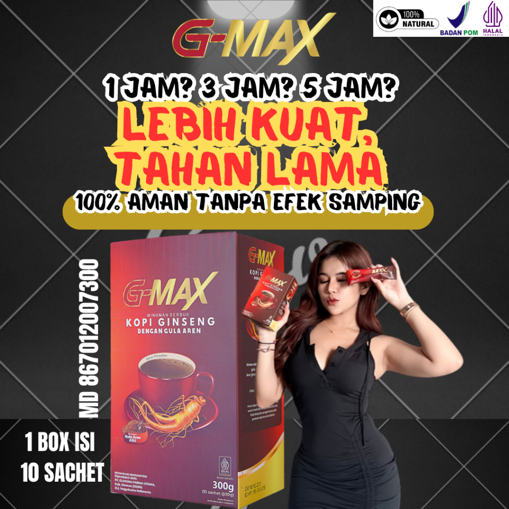 Jual G-MAX Kopi Ginseng Kopi Stamina Pria Sederunjuk Dengan Camping ...