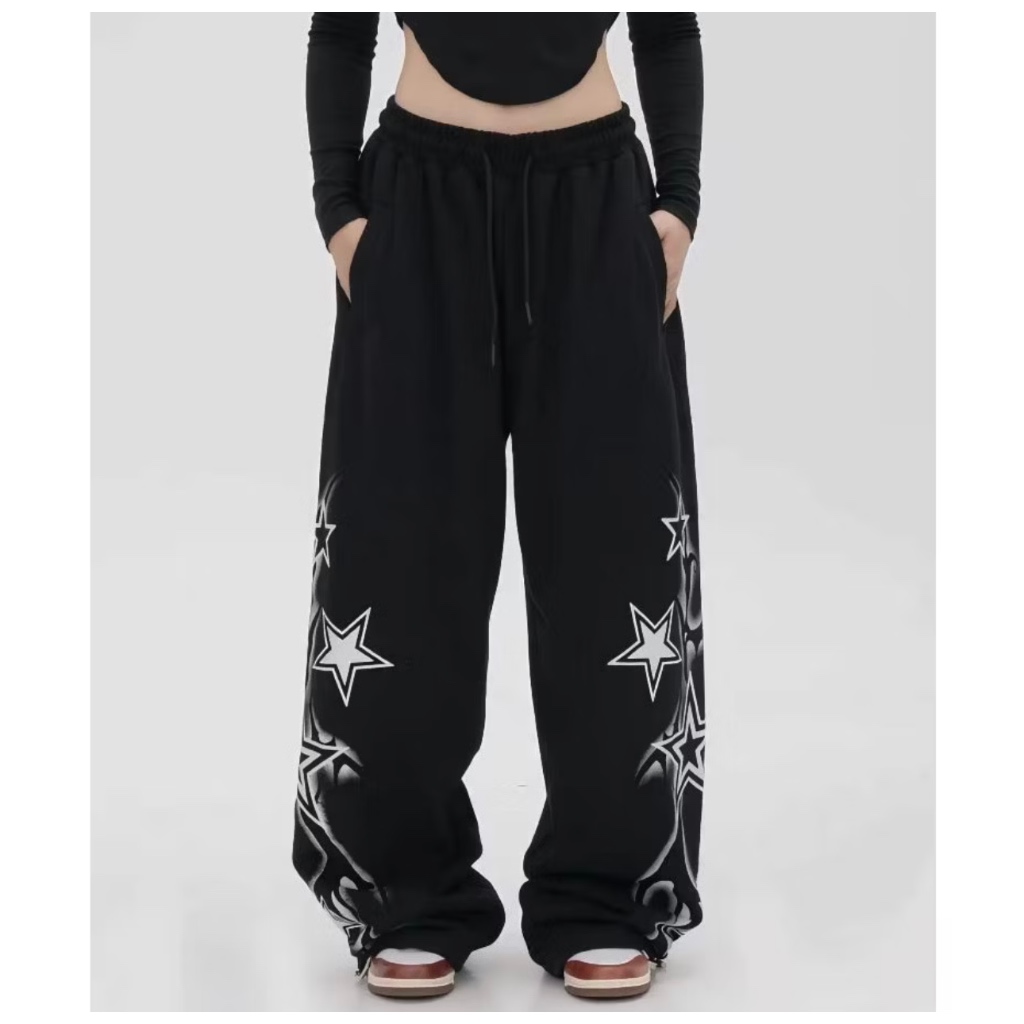 Jual STAR PANTS KULOT OVERSIZE - CELANA UNISEX LOOSE PANTS PANJNAG ...