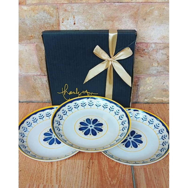 Jual Piring Keramik 8 inch + Box / Hampers Piring (Isi 1) / Hadiah ...