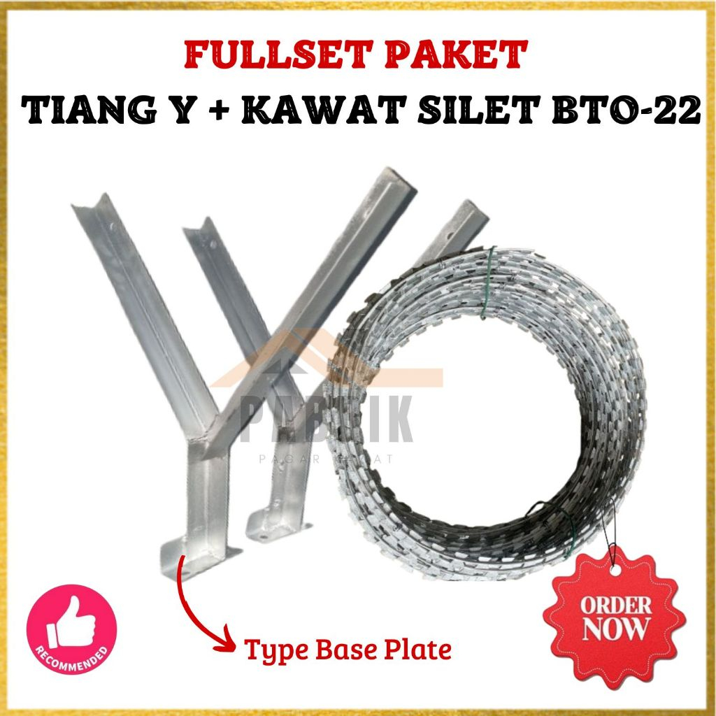 Jual Fullset Tiang Y + Kawat Silet BTO-22 Original Anti Karat | Type ...