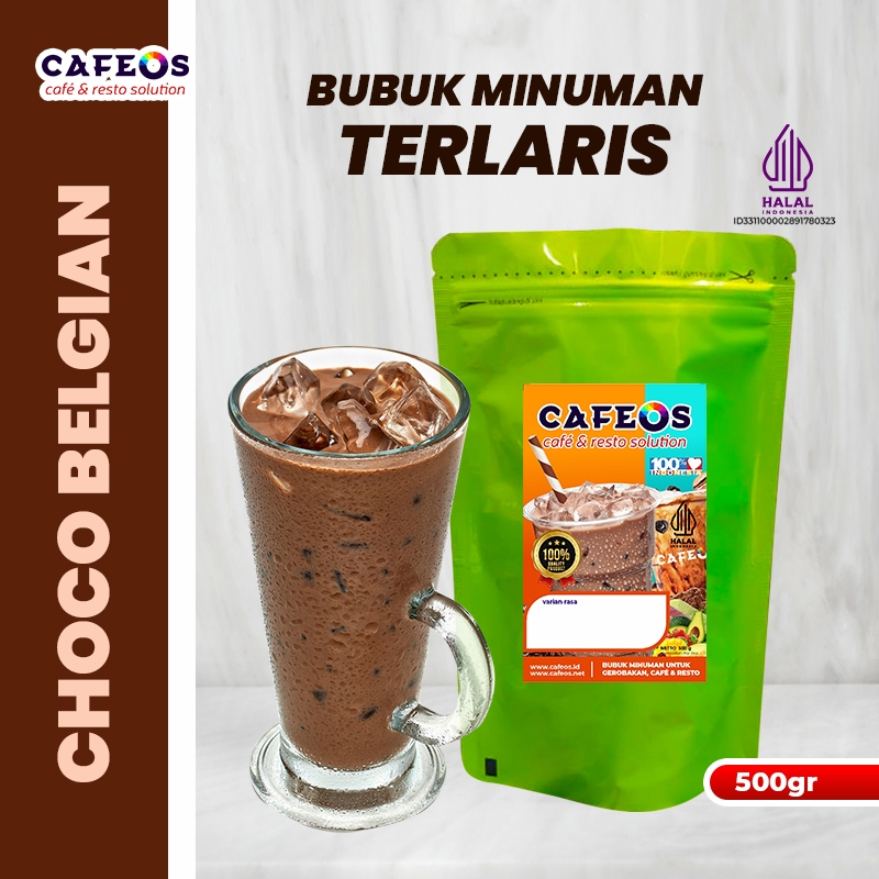 Jual CAFEOS Bubuk Minuman Kekinian Rasa Coklat Choco Belgian Cokelat ...