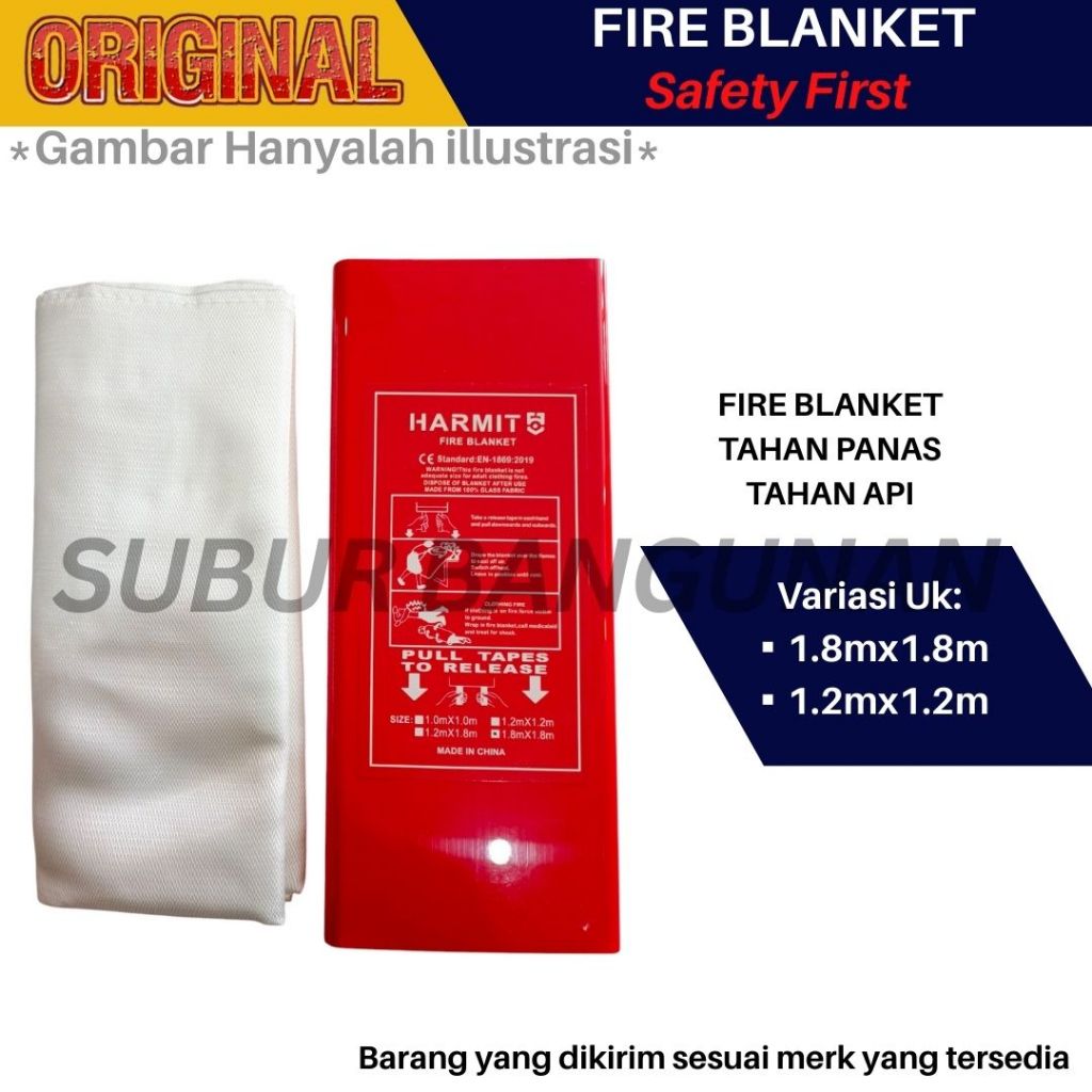 Jual Fire Blanket Kain Selimut Pemadam Tahan Api Fiberglass Flame Cover ...