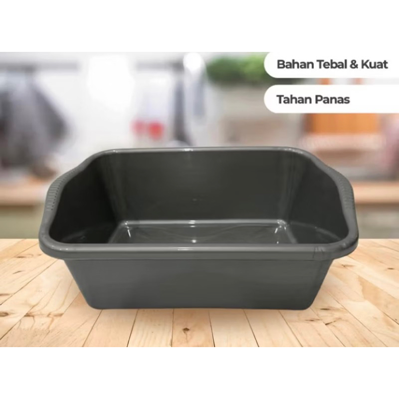 Jual BASKOM SEGI PLASTIK KOTAK GREAT ABU2 / BASKOM SEGI SERBAGUNA / BAK ...