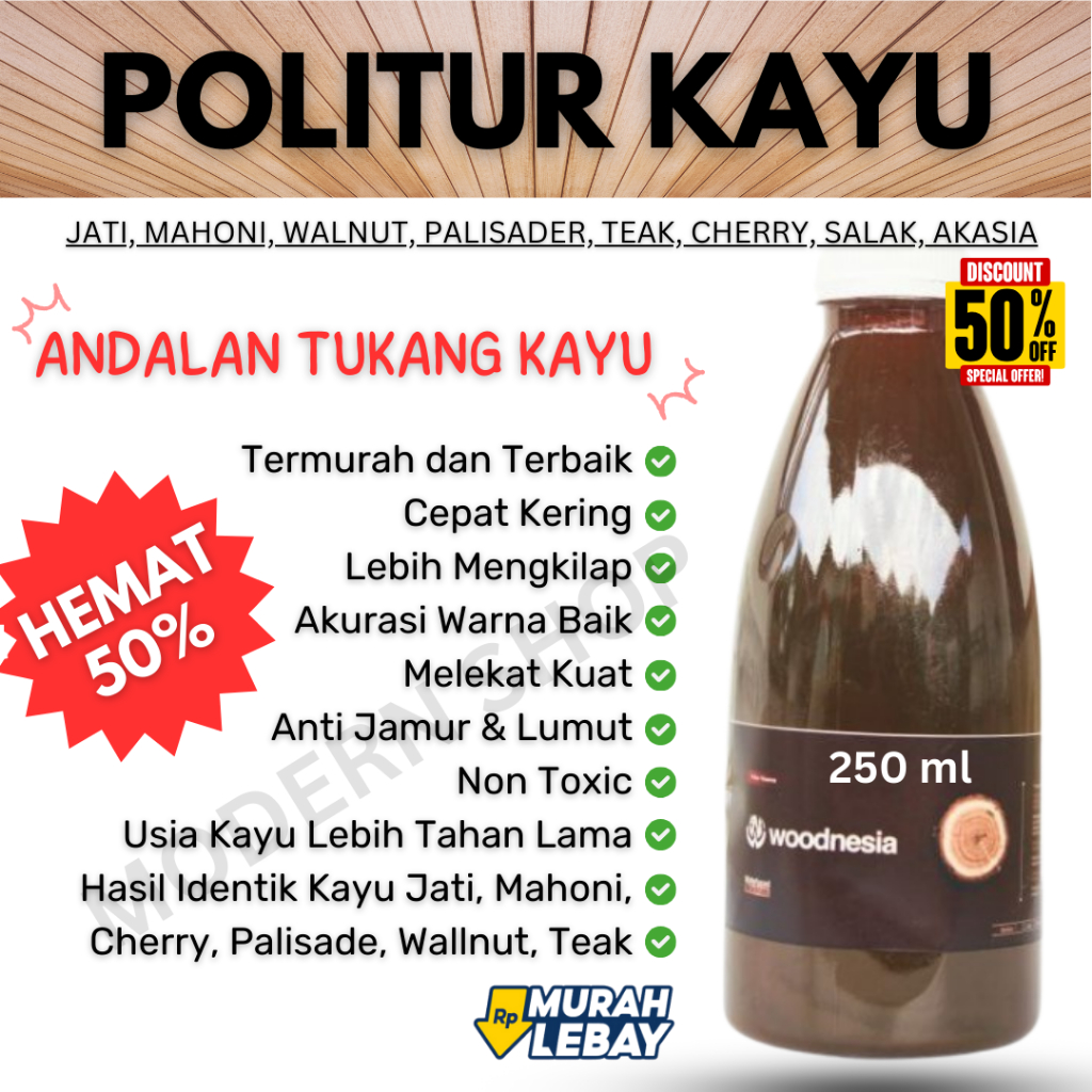 Jual MURAH Politur Kayu | Poles Kayu Vernis | Plitur Pernis Clear Gloss ...