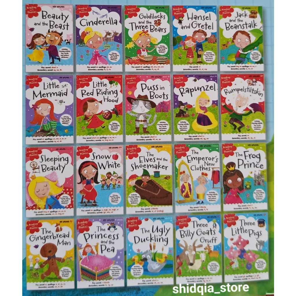 Jual Buku Cerita Bahasa Inggris Fairy Tale Collection Reading With Phonics (eceran) | Shopee ...