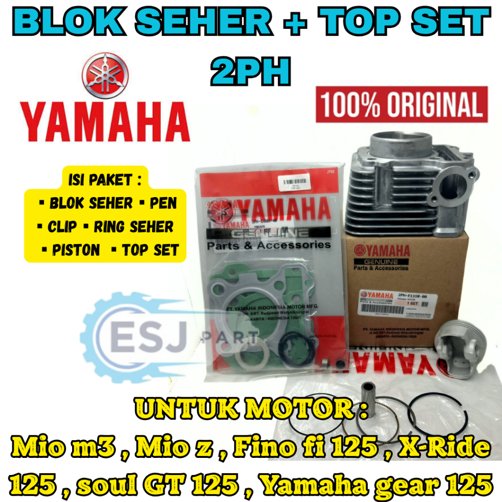 Jual BLOK SEHER KOMPLIT KODE-2PH ASLI ORIGINAL YAMAHA YPG CYLINDER PAKET TOP SET LENGKAP MOTOR ...