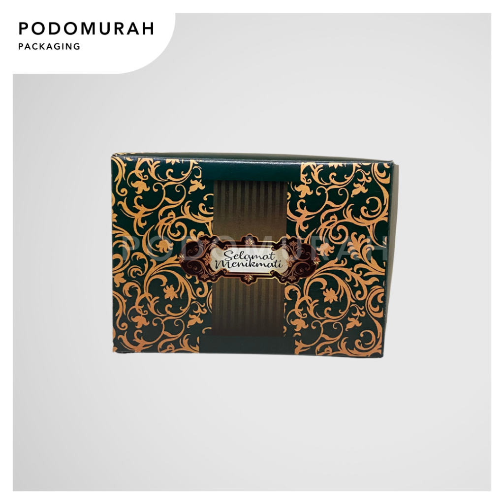 Jual Dus Aqua T 14x10x7/ Box Batik motif Hijau 2 sisi / Meal Box ...