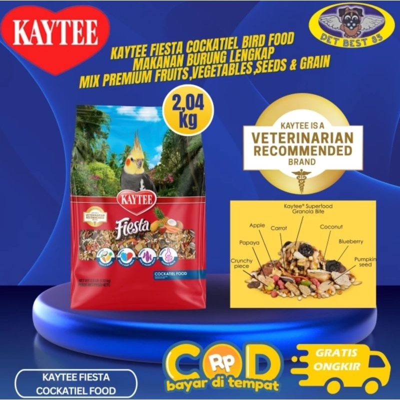 Jual Kaytee Fiesta Cockatiel 2,04kg Makanan Burung Kaytee Fiesta ...