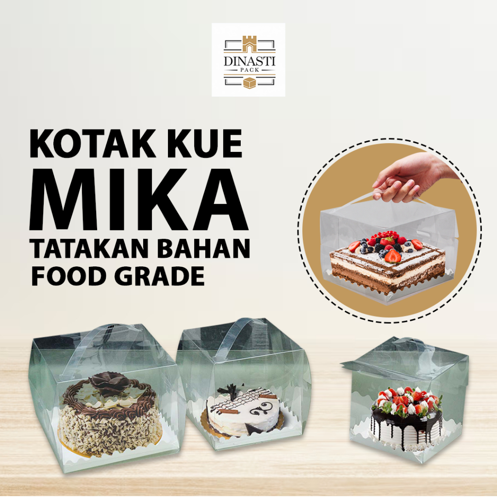 Jual Box Cake Kotak Kue Packaging Mika Transparan Murah M2 | Shopee ...