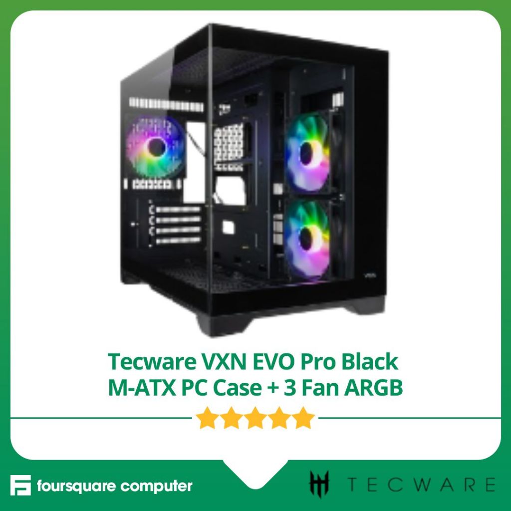 Jual Tecware VXN Evo Pro Dual Chamber PC Casing Case Micro ATX TG + 3x ...