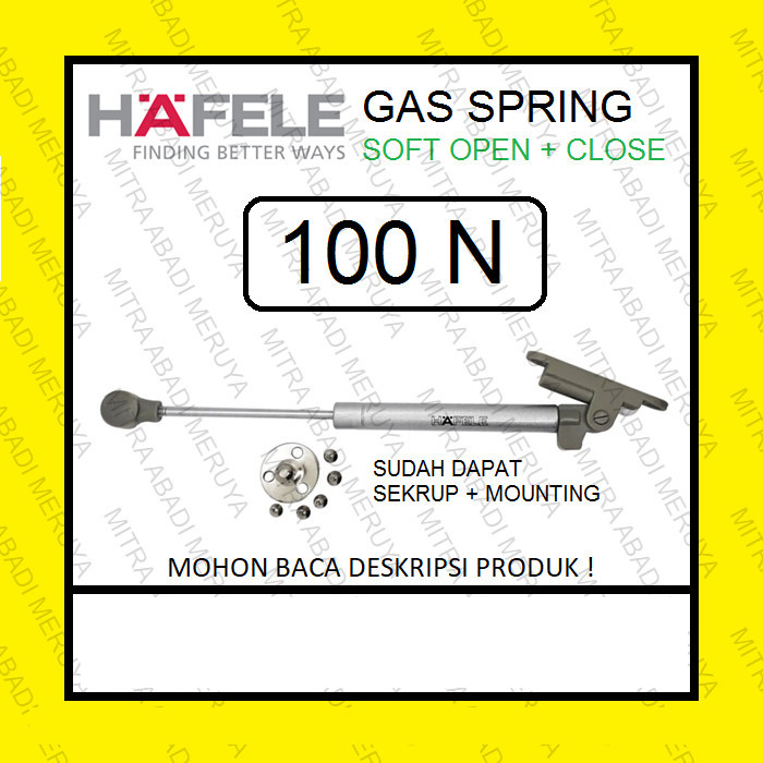 Jual Gas Spring HAFELE Hidrolik Jok Motor 100 N Hidrolik Lemari Cabinet ...