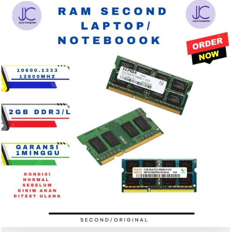 Jual RAM LAPTOP NOTEBOOK MEMORY SODIM LAPTOP SECOND TESTED NORMAL DDR3 ...
