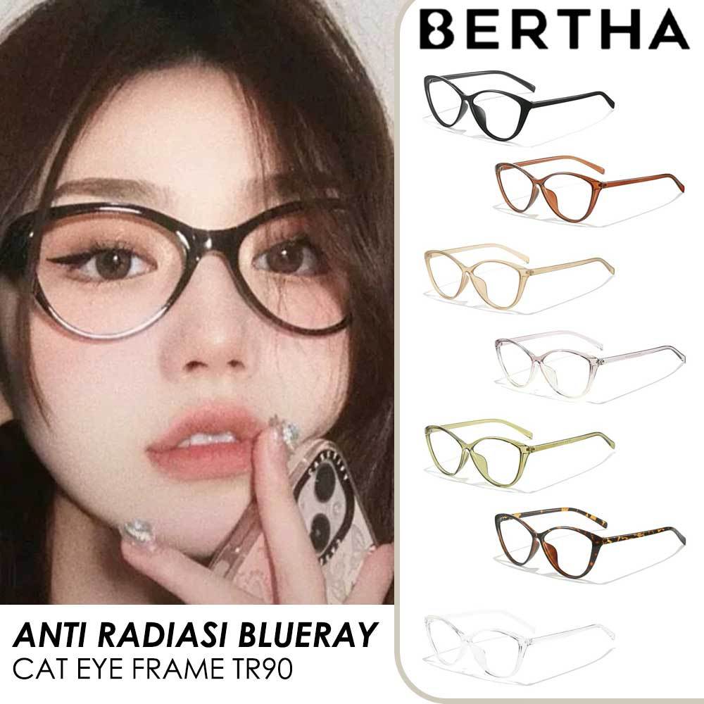 Jual Bertha Kacamata Antiradiasi Blueray Style Cat Eye Bahan Tr90 ...