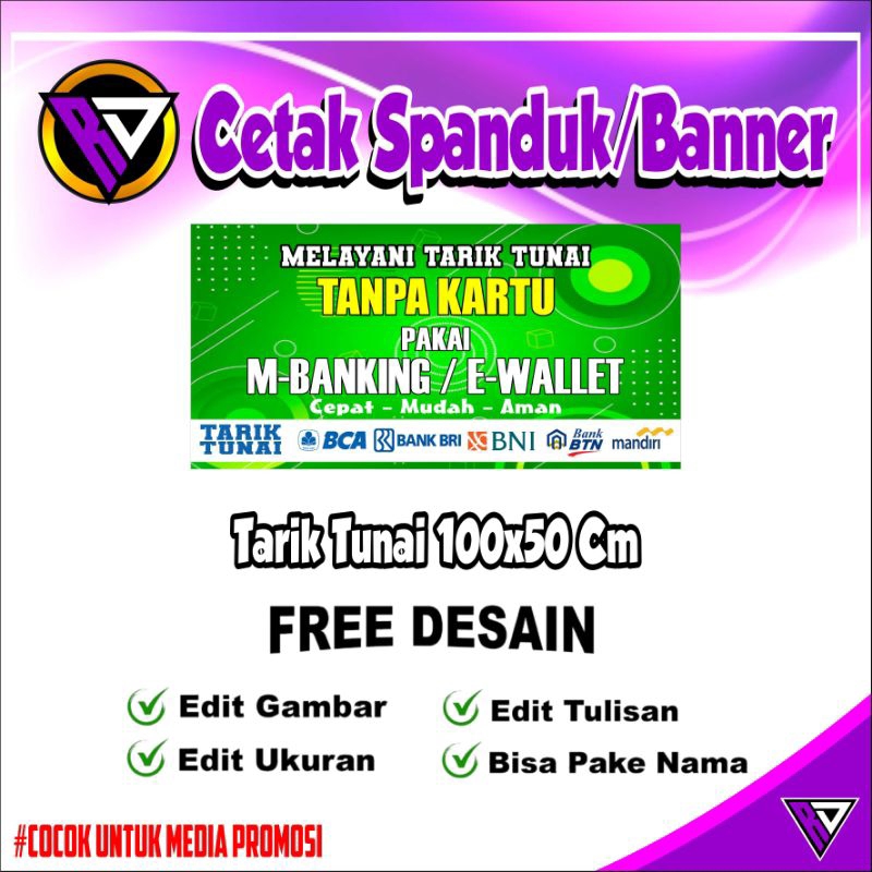 Jual Spanduk Banner Melayani Tarik Tunai | Shopee Indonesia