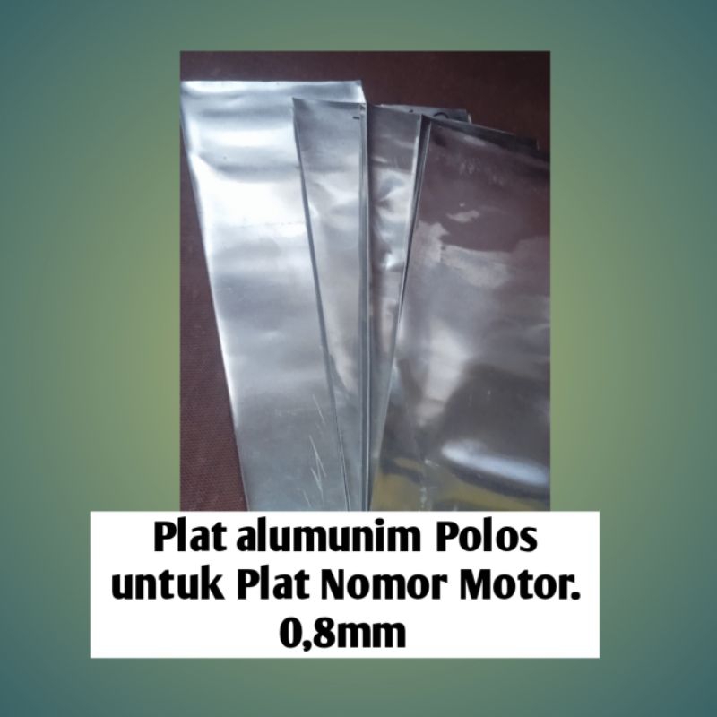 Jual Plat Aluminium Polos untuk plat nomor motor. 0,8mm | Shopee Indonesia