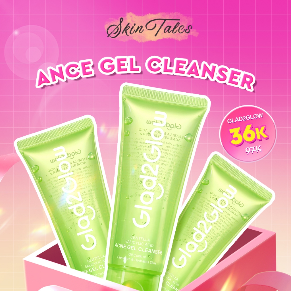 Jual [Ready Stock]Glad2Glow Centella Salicylic Acid Acne Gel Cleanser ...