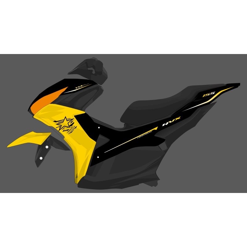 Jual STRIPING STICKER TRANSPARAN YAMAHA AEROX ALL NEW 155 DESIGN LIST ...