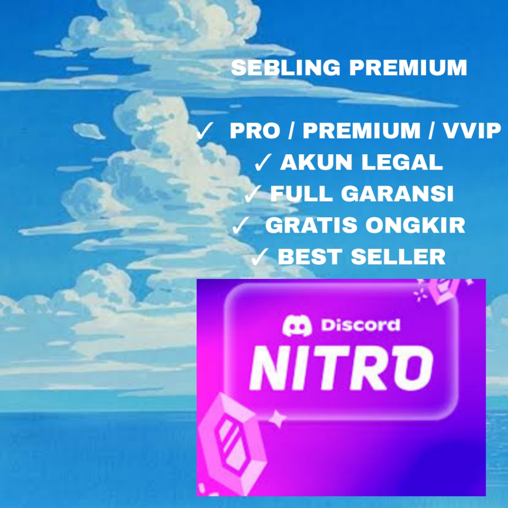 Jual discord nitro boost 1 tahun garansi all device proses langsung ...