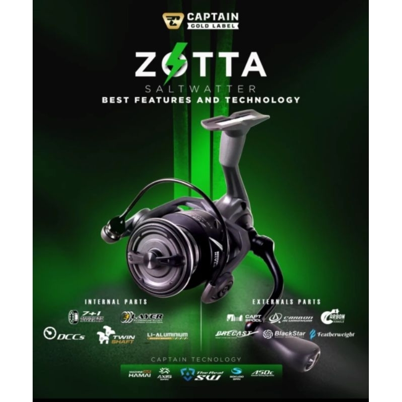 Jual Reel CAPTAIN ZOTTA 1000sw (THE REAL SALTWATER) | Shopee Indonesia