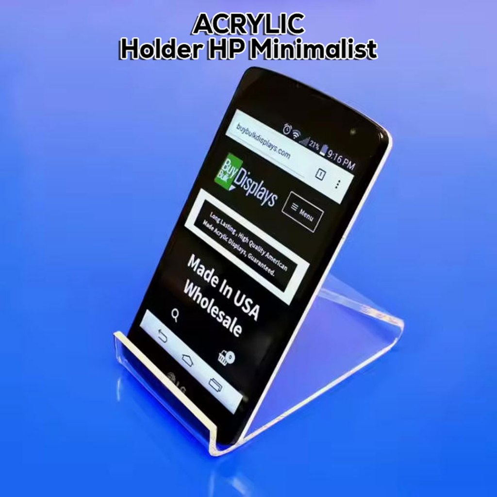 Jual Acrylic Smartphone Holder Minimalis Stand Dudukan Display ...