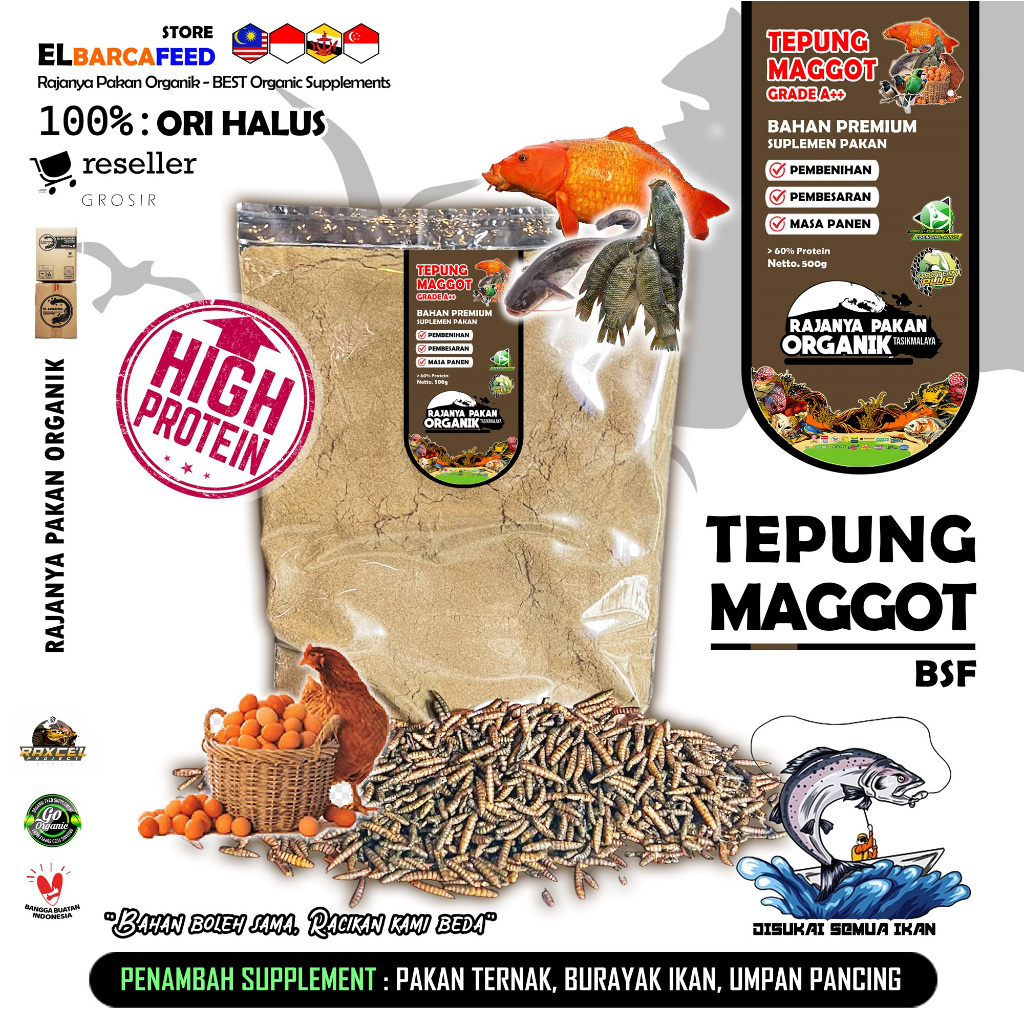 Jual TEPUNG MAGGOT BSF 100% ORI Halus bahan pakan burayak ikan ternak ...