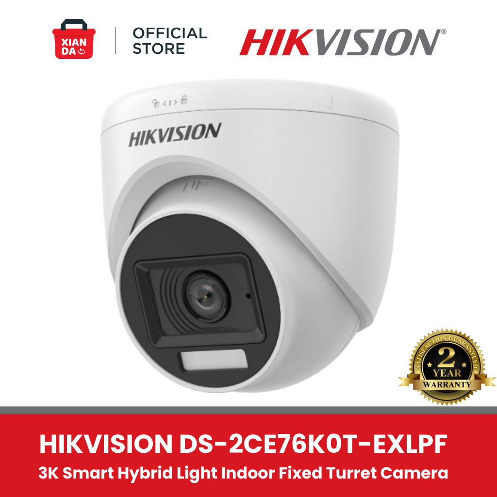 Jual DS-2CE76K0T-EXLPF - HIKVISION TURBO ANALOG HD 5MP DUAL LIGHT FIXED TURRET CAMERA ORIGINAL ...