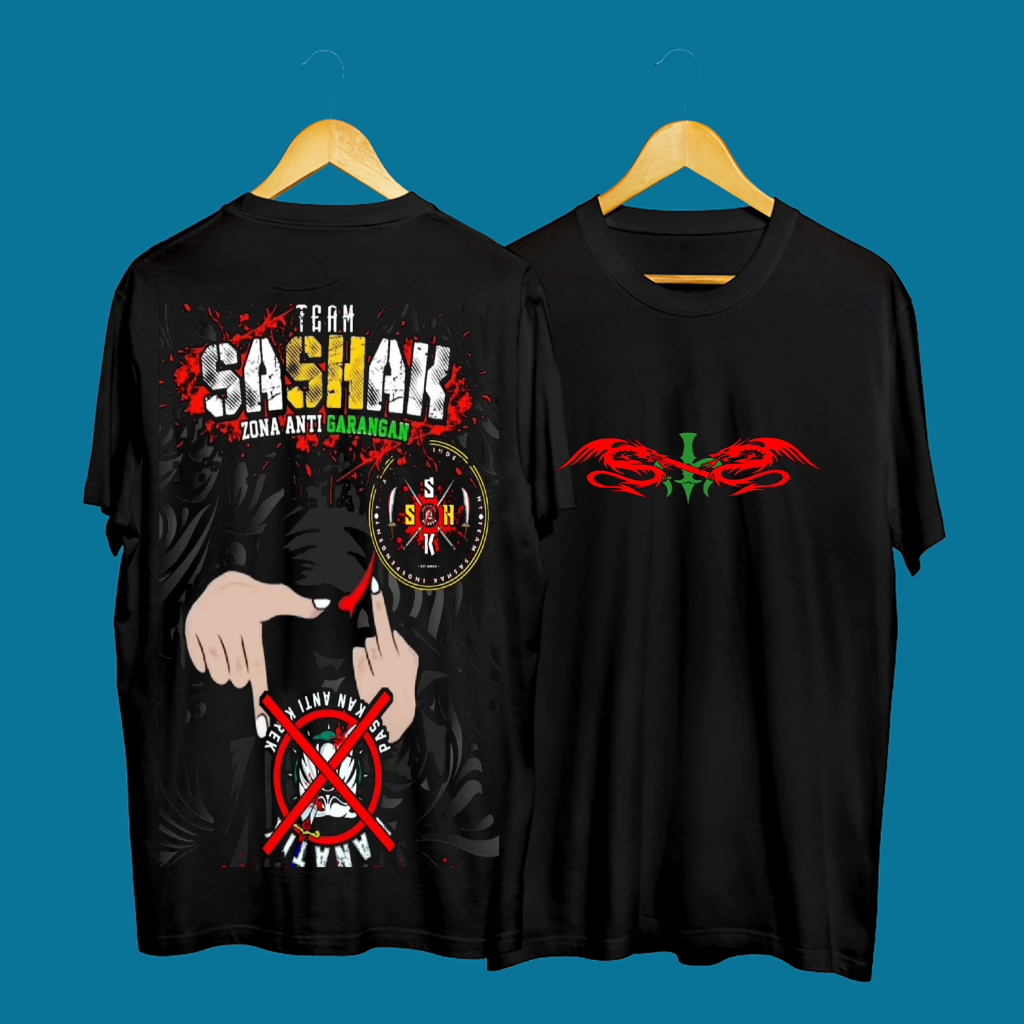 Jual Kaos Tshirt Baju Distro Team Sashak Anti Pagar Nusa Zona Anti ...
