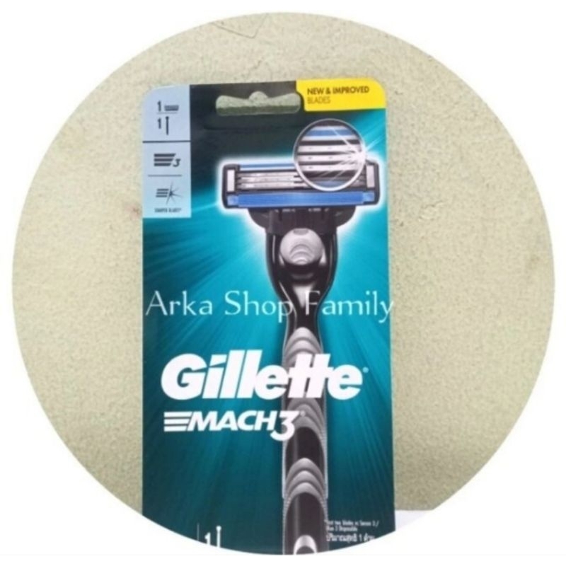 Jual GILLETTE Mach 3 Pisau Cukur Razor Handle Gagang 1s Mach3 Classic ...