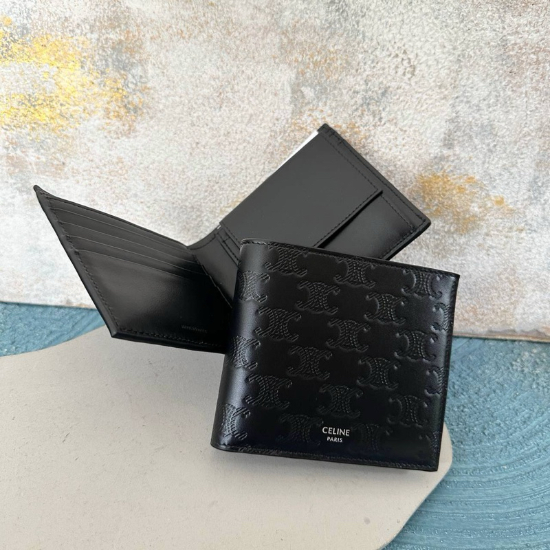 Jual CELINE TRIOMPHE BIFOLD WALLET BLACK | Shopee Indonesia