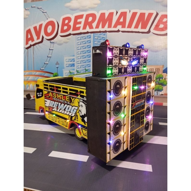 Jual miniatur truk sound system / miniatur truk sound horeg / miniatur ...