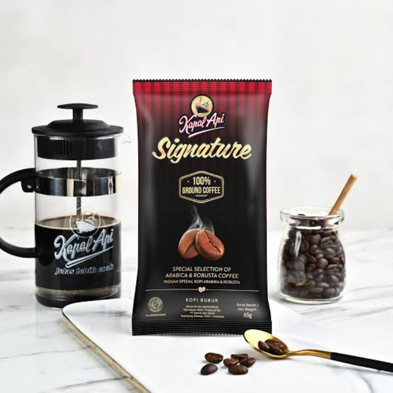 Jual Kopi Kapal Api Signature 65gr 100% Coffee Bubuk Spesial Arabica ...